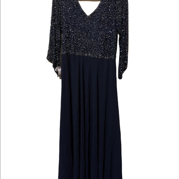 J Kara | Dresses | Jkara Navy Blue Formal Sequin Gown | Poshmark